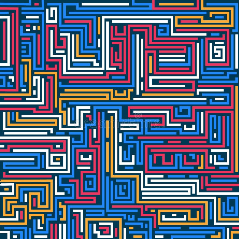 Abstract Geometric Pattern with Lines Stock Vector - Illustration of ...