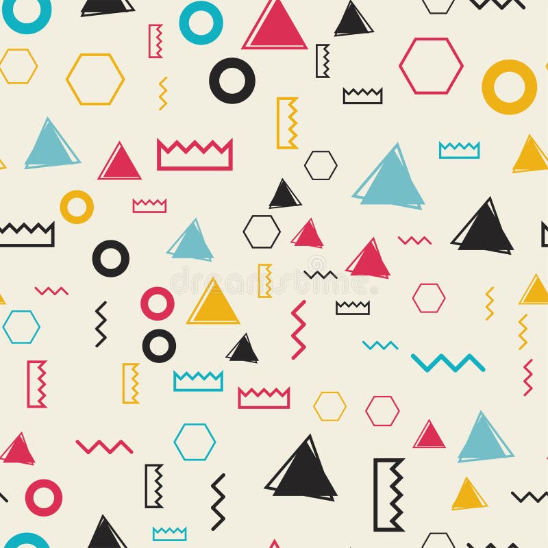 Abstract Geometric Pattern. Memphis. Seamless Stock Vector ...