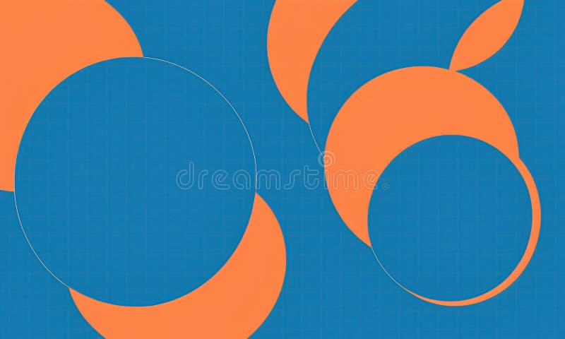 Abstract Geometric Pattern of Multi-colored Circles, Generated by ...