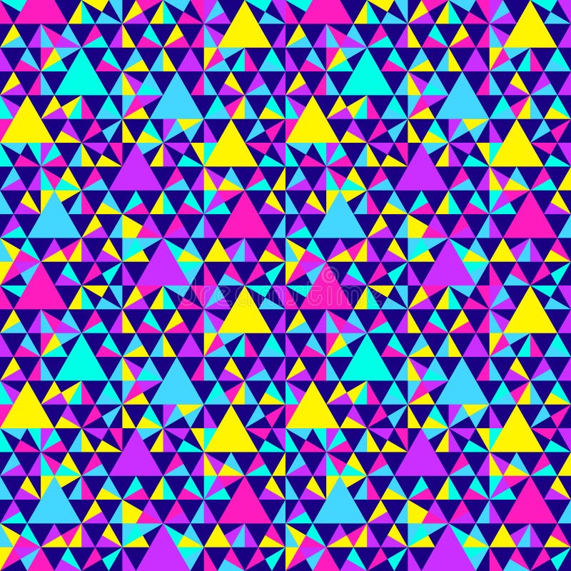 Abstract Geometric Pattern, Neon Colors Stock Vector - Illustration of ...