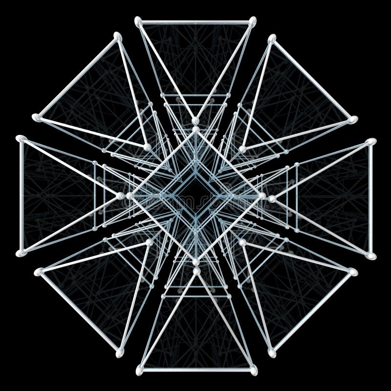 Abstract Geometric Pattern. Network Connection Stock Illustration ...