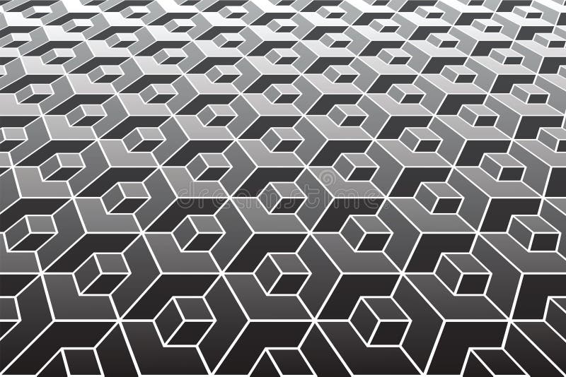Geometric Pattern. Optical Illusion Effect Stock Vector - Illustration ...