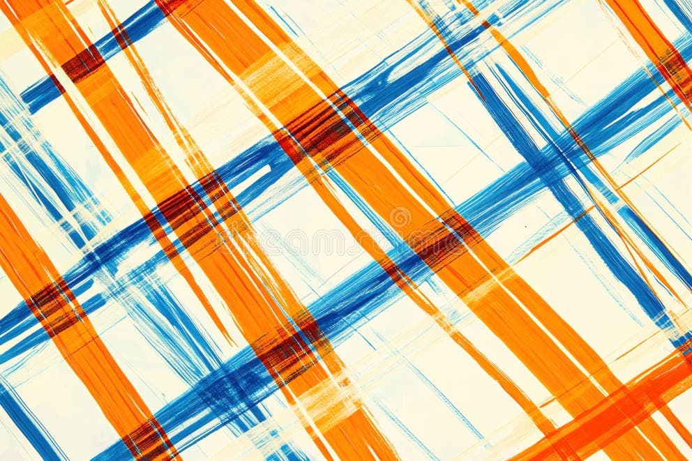 Abstract Geometric Pattern with Orange and Blue Lines Stock Photo - Image of pattern ...