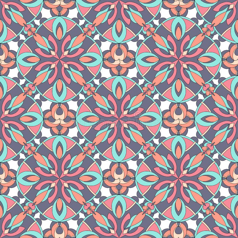 Abstract Geometric Pattern, Outline Hand Drawn Style Stock Vector ...