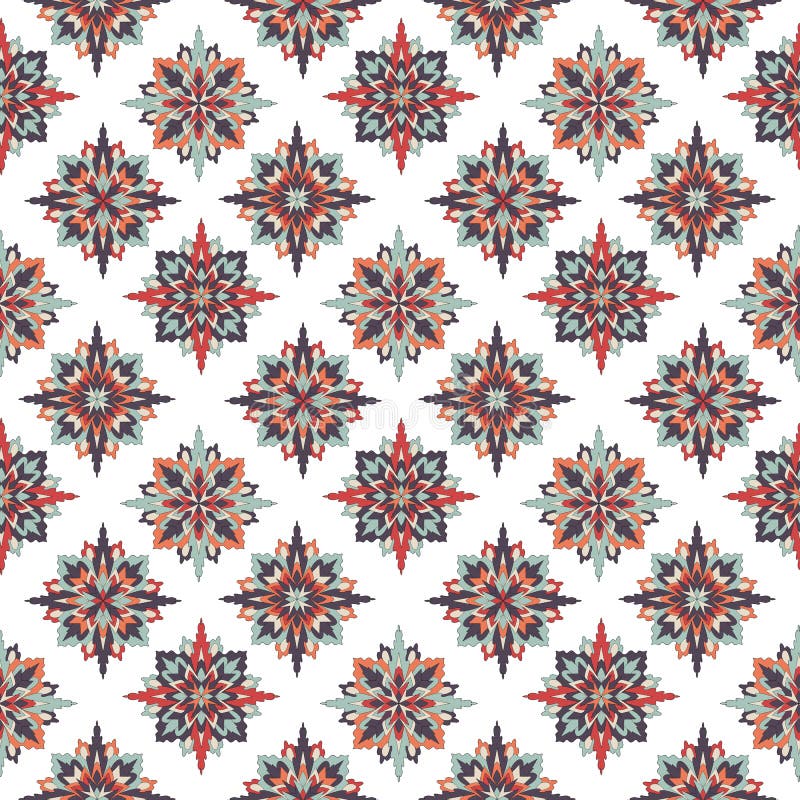 Abstract Geometric Pattern, Outline Hand Drawn Style Stock Vector ...