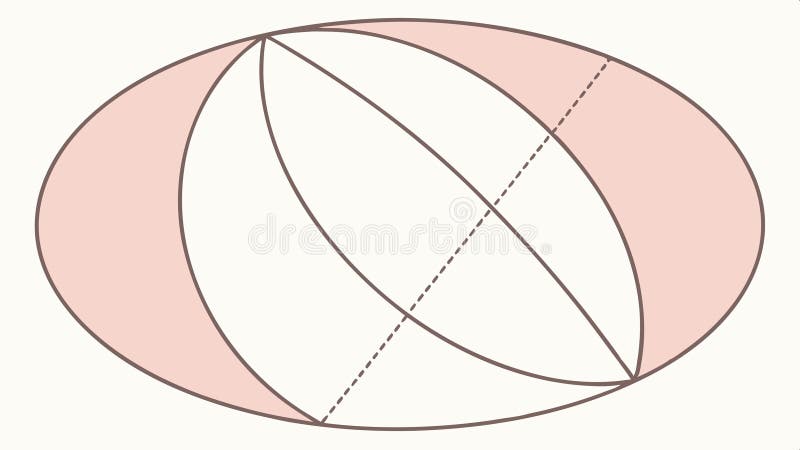 Abstract Geometric Pattern within an Oval Shape Vector Design ...
