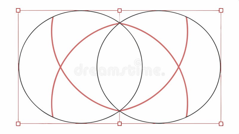 Abstract Geometric Pattern of Overlapping Circles Vector Design Generative AI Stock Illustration ...