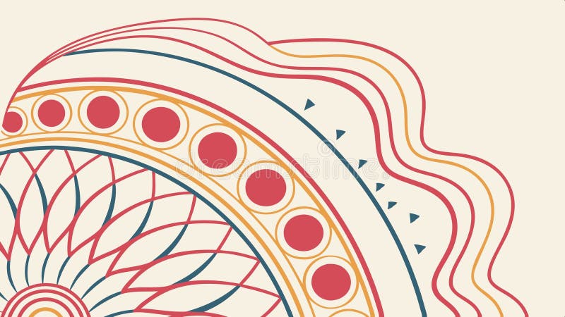 Abstract Geometric Pattern Of Overlapping Circular Segments Vector Design Generative Ai Stock