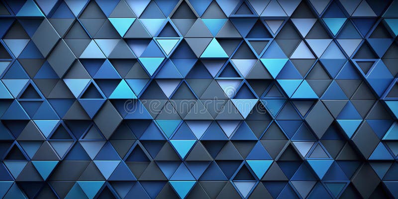 Abstract Geometric Pattern of Overlapping Dark Blue Triangles AI-Generated Content Stock ...