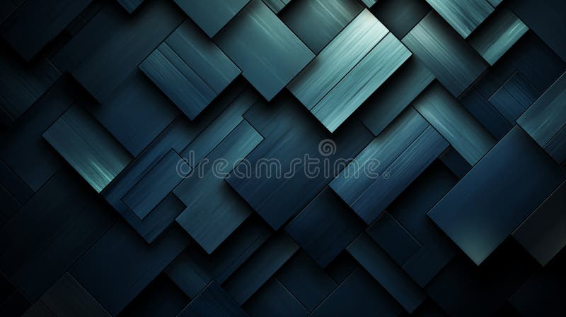 Abstract Geometric Pattern with Overlapping Dark Teal Tiles, Creating a ...