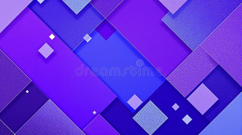 Abstract Geometric Pattern of Overlapping Purple and Blue Squares Stock ...