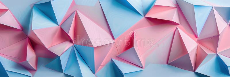 Abstract Geometric Pattern with Pastel Blue and Pink Shapes, Creating a ...