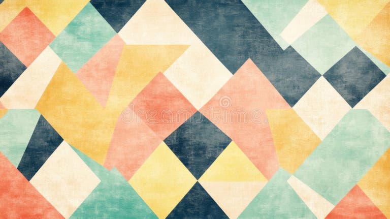 Abstract Geometric Pattern with Pastel Colors and Texture Stock ...