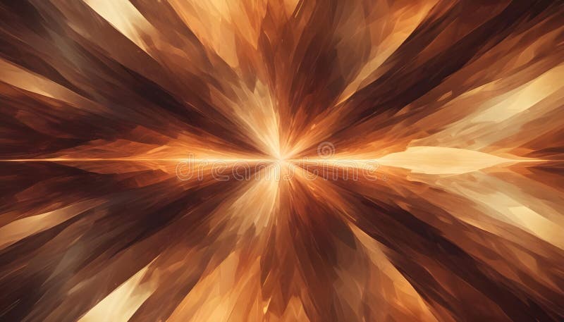 Abstract Geometric Pattern with a Radial Design of Brown, Orange, and ...