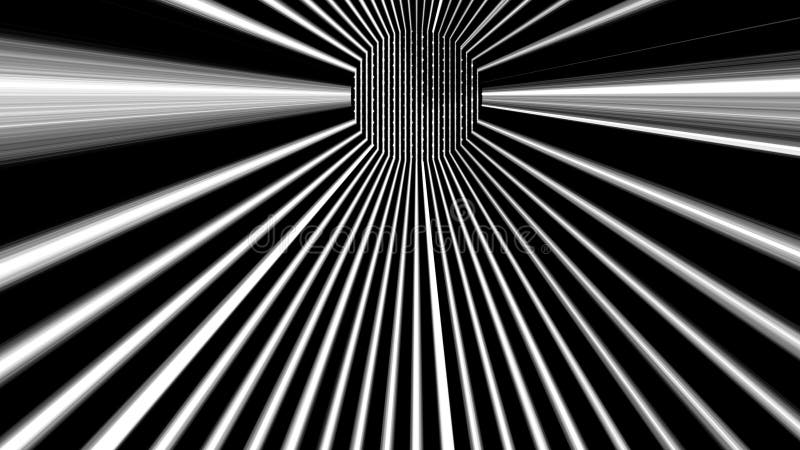 Abstract Geometric Pattern with Radiating Line Design in Black and ...