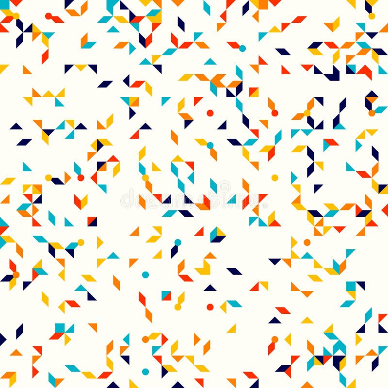 Abstract Geometric Pattern, Random Small Spots And Dots, Flickering ...