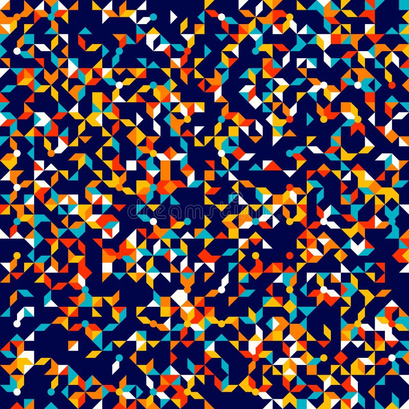 Abstract Geometric Pattern, Random Small Spots and Dots, Flickering ...
