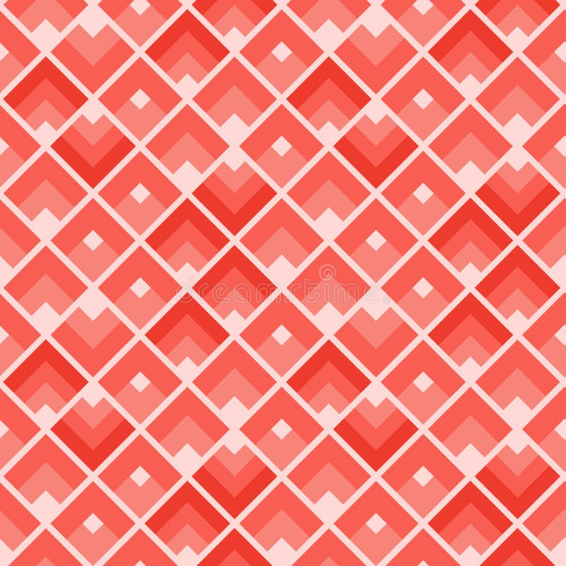 Rectangles Repeat. Coral Colored Squares Tile Stock Vector ...