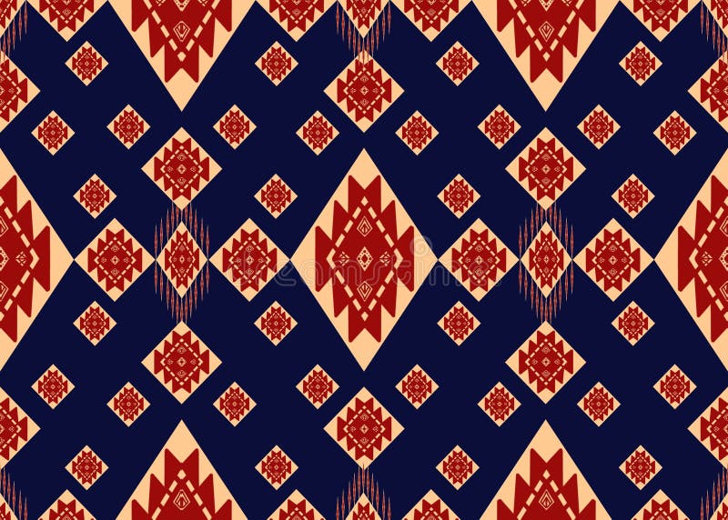 Abstract Geometric Pattern with Red and Blue Diamond Shapes Stock ...