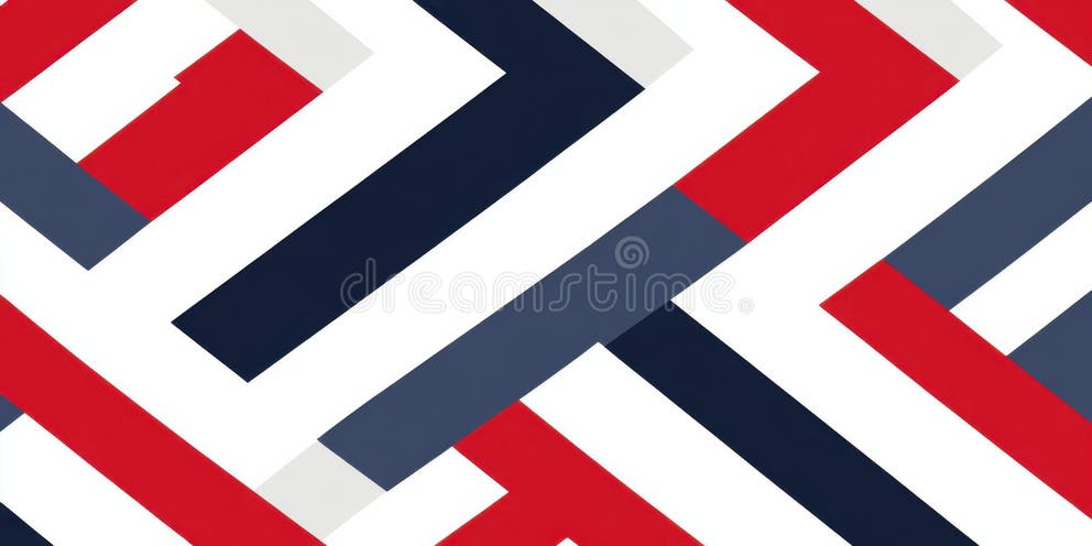 Abstract Geometric Pattern with Red Navy and White Diagonal Lines Stock ...