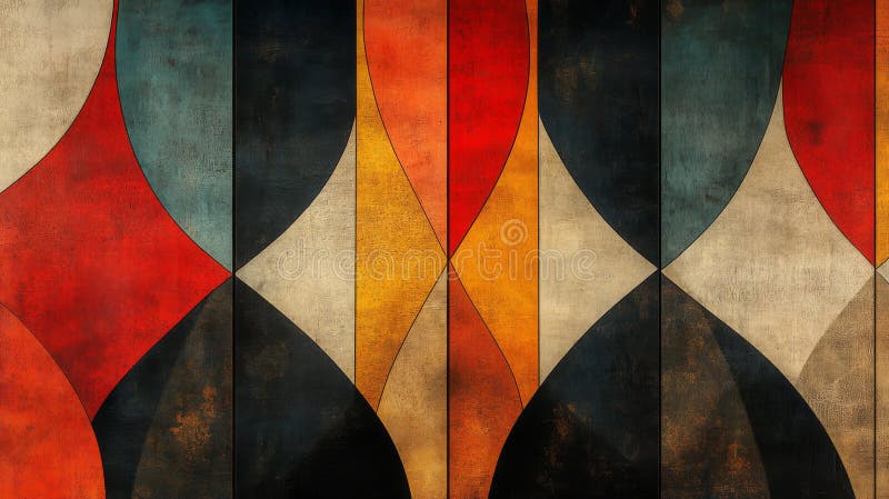 Abstract Geometric Pattern with Red Orange and Blue Diamond Shapes ...