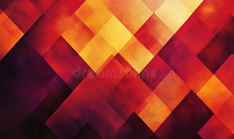 Abstract Geometric Pattern in Red, Orange, Yellow Hues. Colorful ...