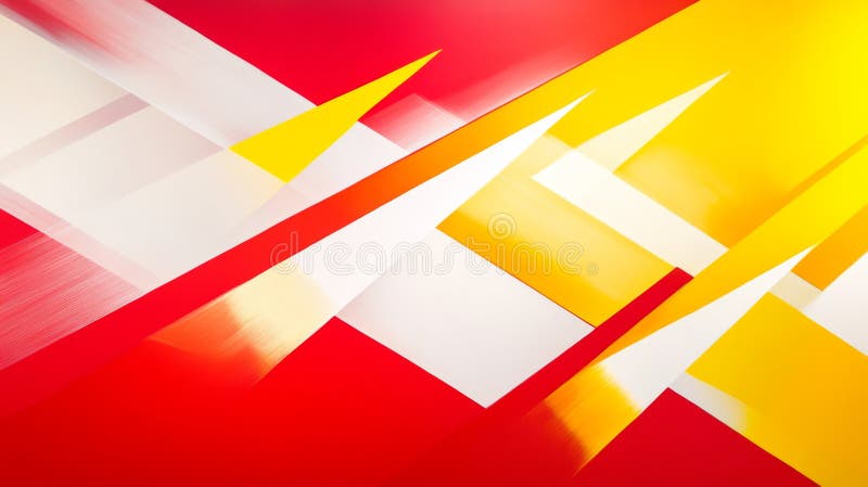 Abstract Geometric Pattern with Red and Yellow Shapes Stock Image ...