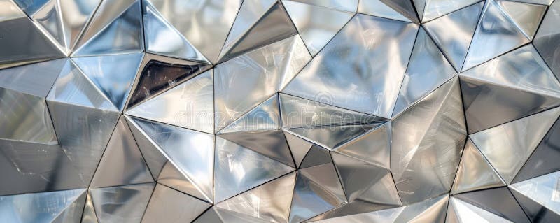 Abstract Geometric Pattern of Reflective Surfaces Stock Image - Image ...