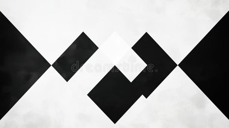 Abstract Geometric Pattern with Repeating Triangles. Black, White ...