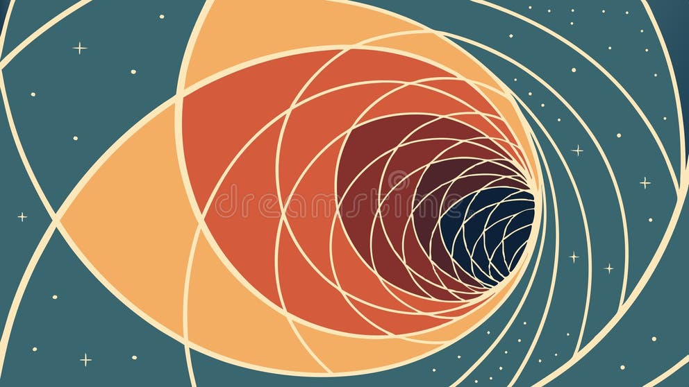 Abstract Geometric Pattern Resembling a Tunnel or Vortex with ...