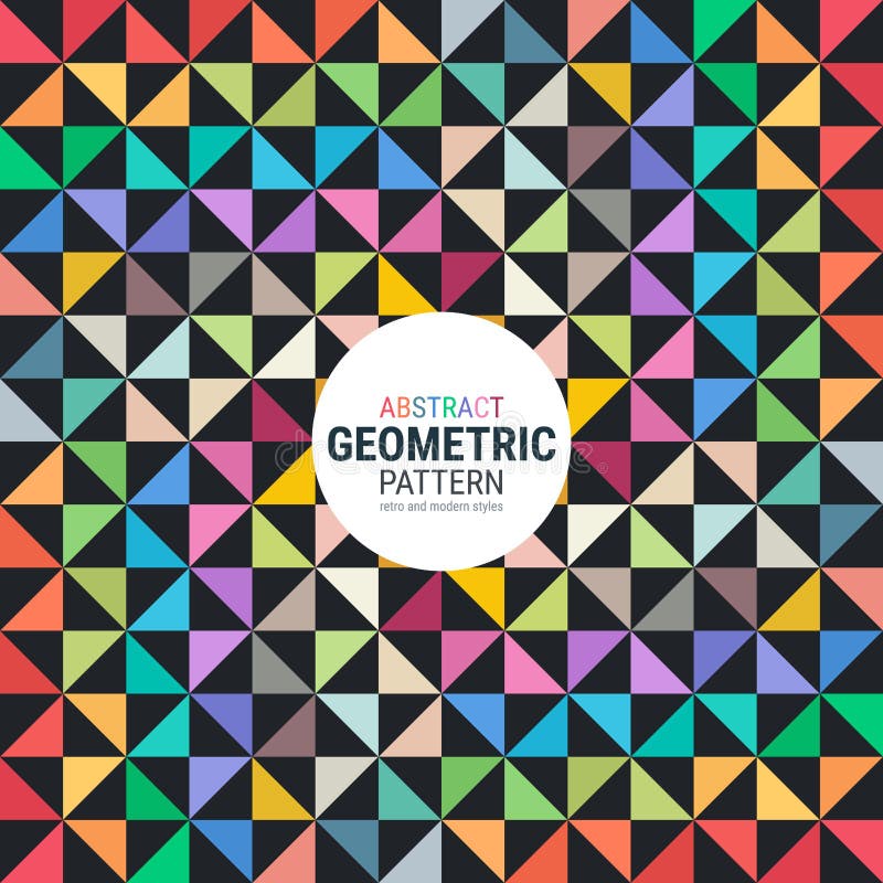 Abstract Geometric Pattern - Retro and Modern Styles Stock Vector ...