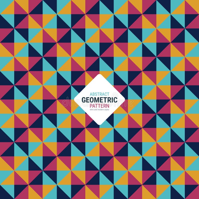 Abstract Geometric Pattern - Retro and Modern Styles Stock Vector ...