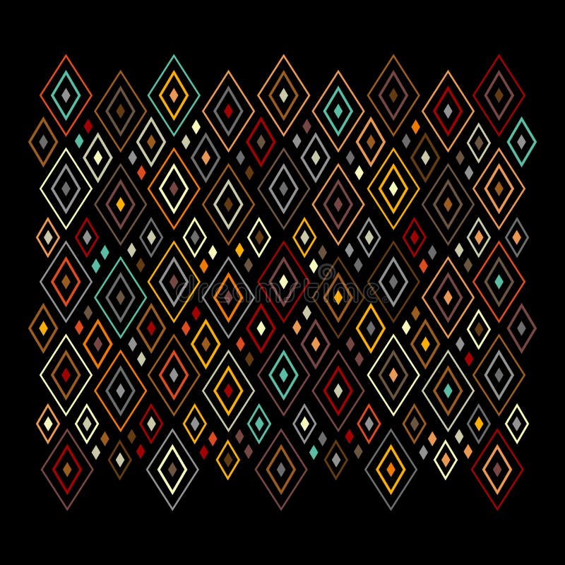 Abstract Geometric Pattern, Rhombus Design Stock Vector - Illustration ...