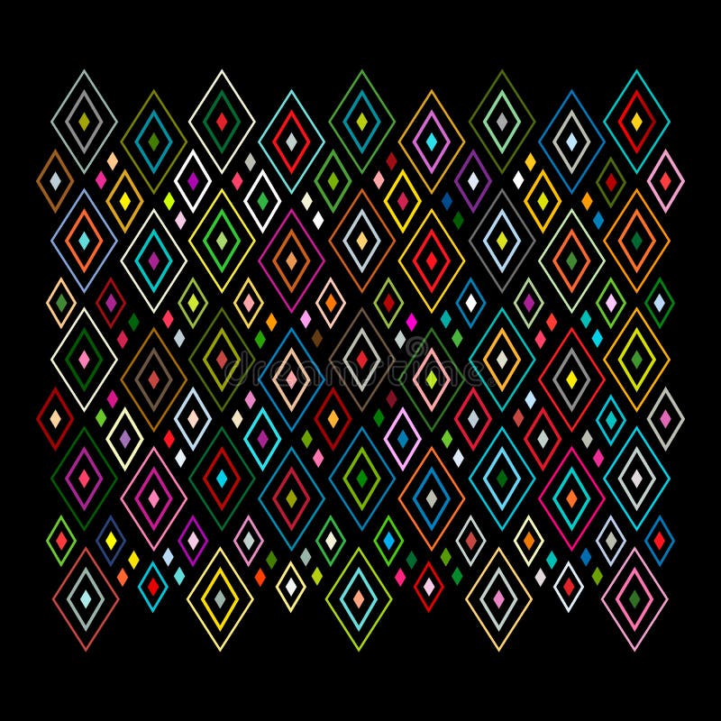 Abstract Geometric Pattern, Rhombus Design Stock Vector - Illustration ...