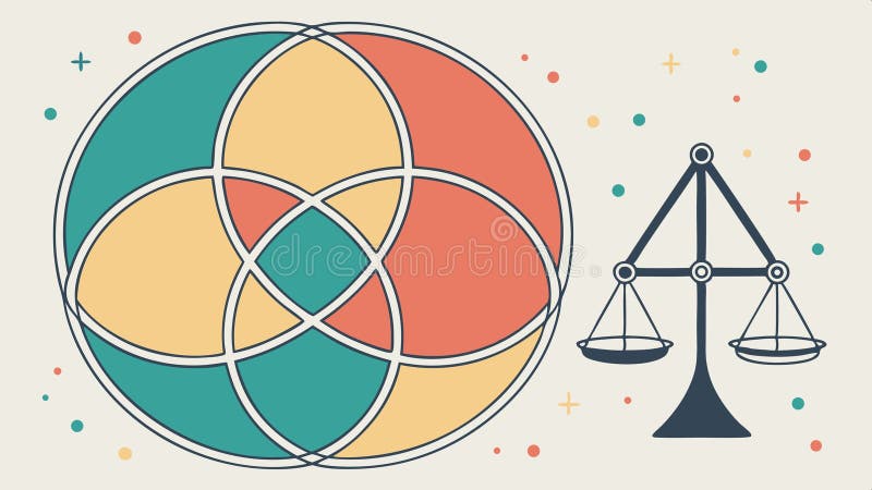 Abstract Geometric Pattern Scales Balance Symbol Vector Design ...