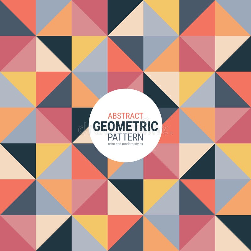 Abstract Geometric Pattern - Retro and Modern Styles Stock Vector ...