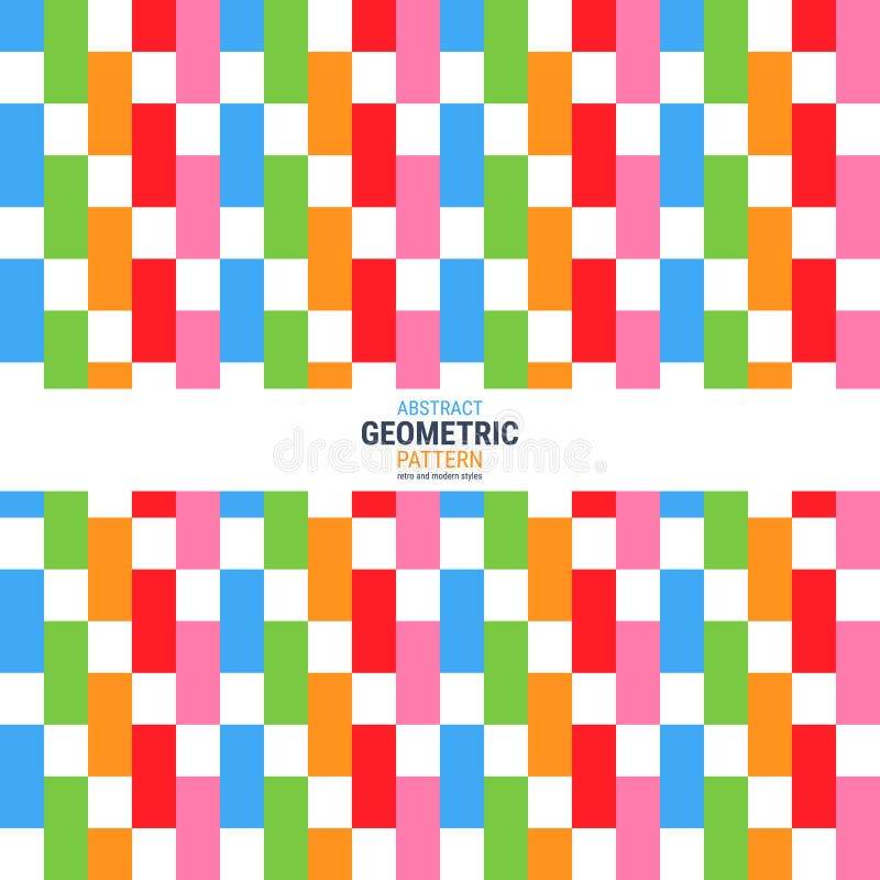 Abstract Geometric Pattern with Harmonious Blend of Retro and Modern ...