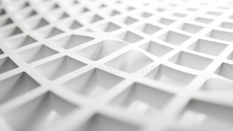 Abstract Geometric Pattern Showcasing White Grid Design with Raised ...