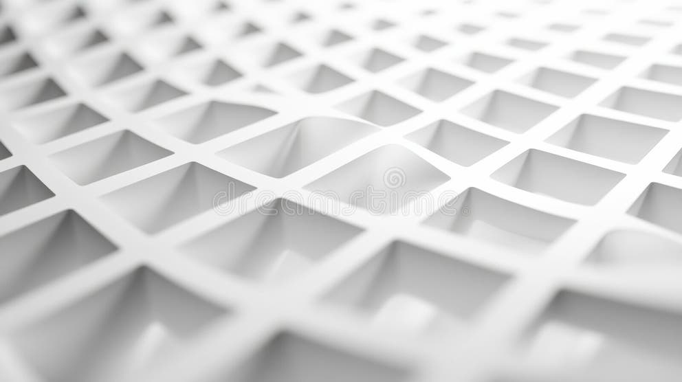 Abstract Geometric Pattern Showcasing White Grid Design with Raised ...