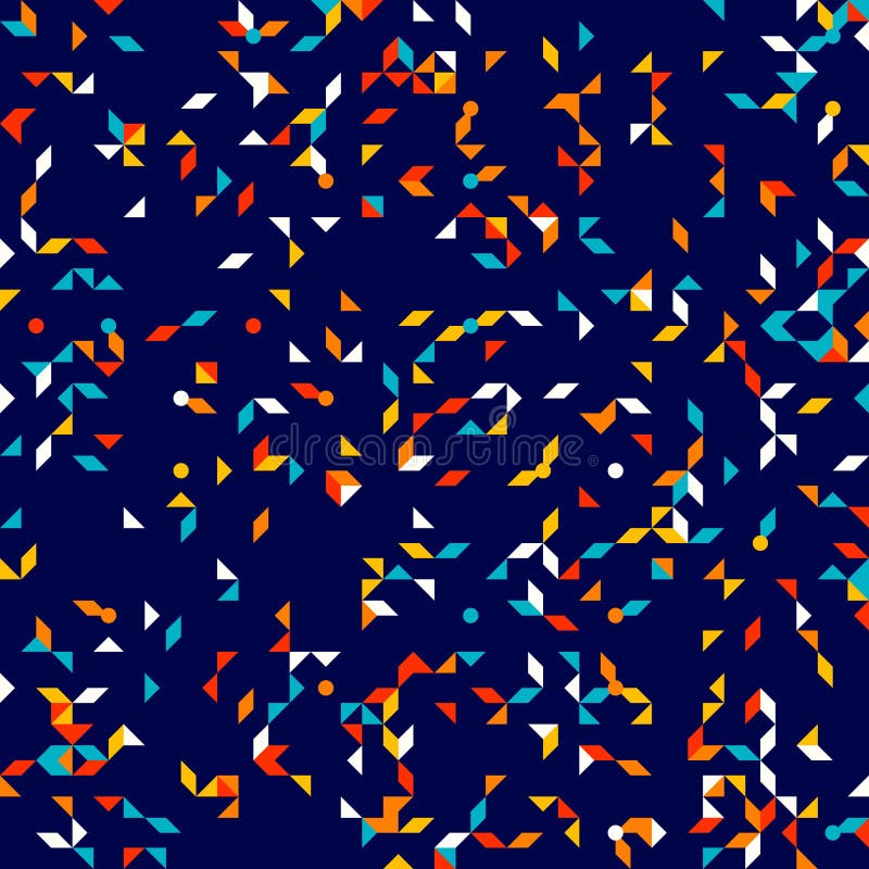 Abstract Geometric Pattern, Small Spots and Dots, Flickering Colors on ...