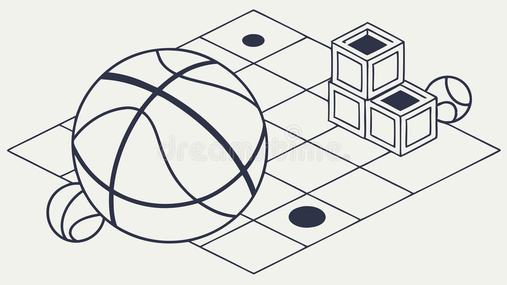 Abstract Geometric Pattern with Spheres, Symbolizing Design and ...