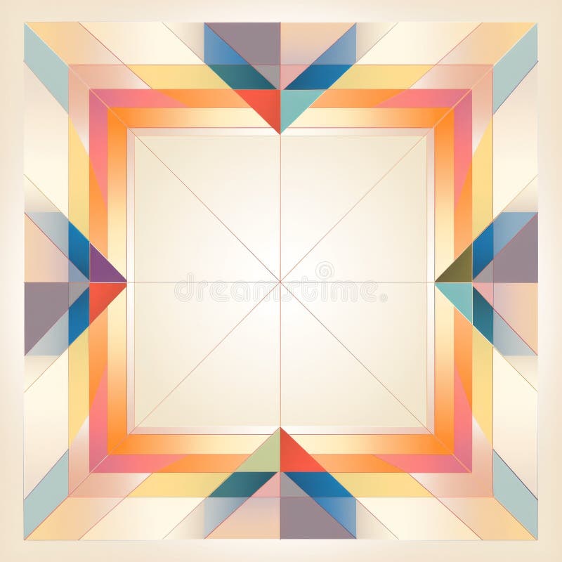 An Abstract Geometric Pattern with a Square in the Middle Stock ...
