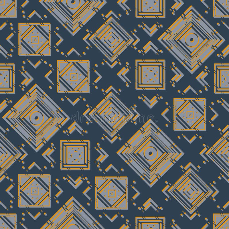 Abstract Geometric Pattern with Squares Stock Vector - Illustration of ...