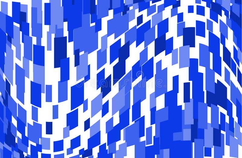 Abstract Geometric Pattern with Squares, Rectangles. Blue Color Vector ...