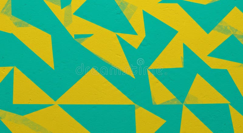 Abstract Geometric Pattern in Teal and Gold a Vibrant Abstract ...