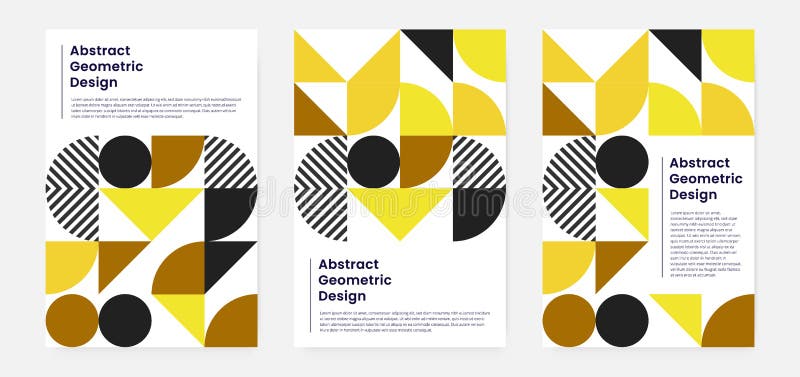 Abstract Geometric Pattern Texture for Book Cover Template Set. Vector ...