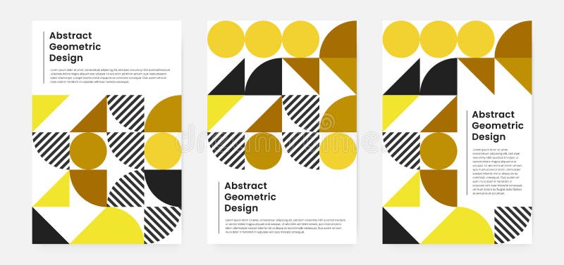 Abstract Geometric Pattern Texture for Book Cover Template Set. Vector ...