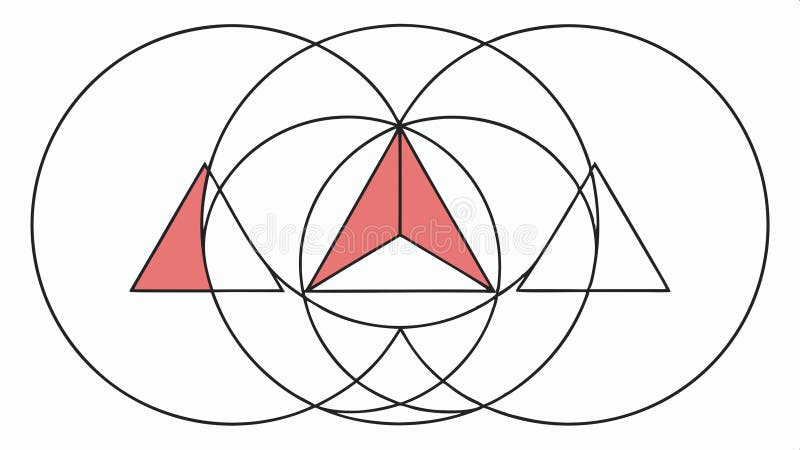 Abstract Geometric Pattern with Triangles and Circles Vector Design ...