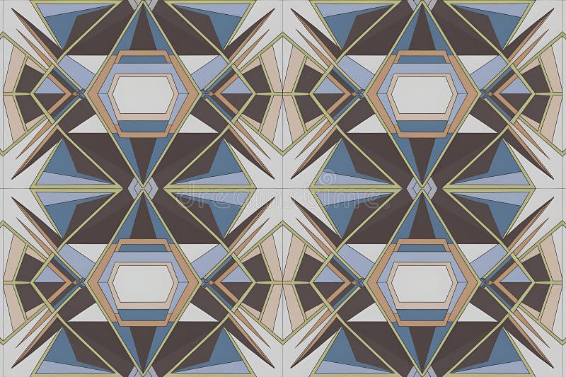 Abstract Geometric Pattern with Triangles and Hexagons Stock ...