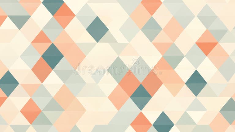 Abstract Geometric Pattern of Triangles in Pastel Tones Stock ...